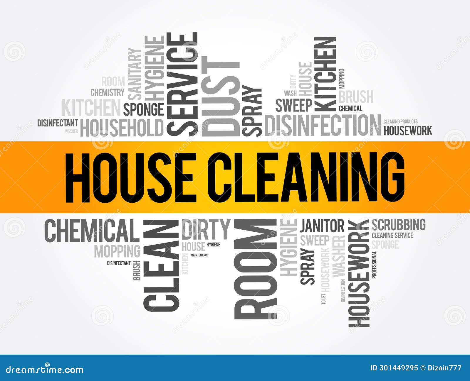 House Cleaning Word Cloud Collage, Concept Background Stock ...