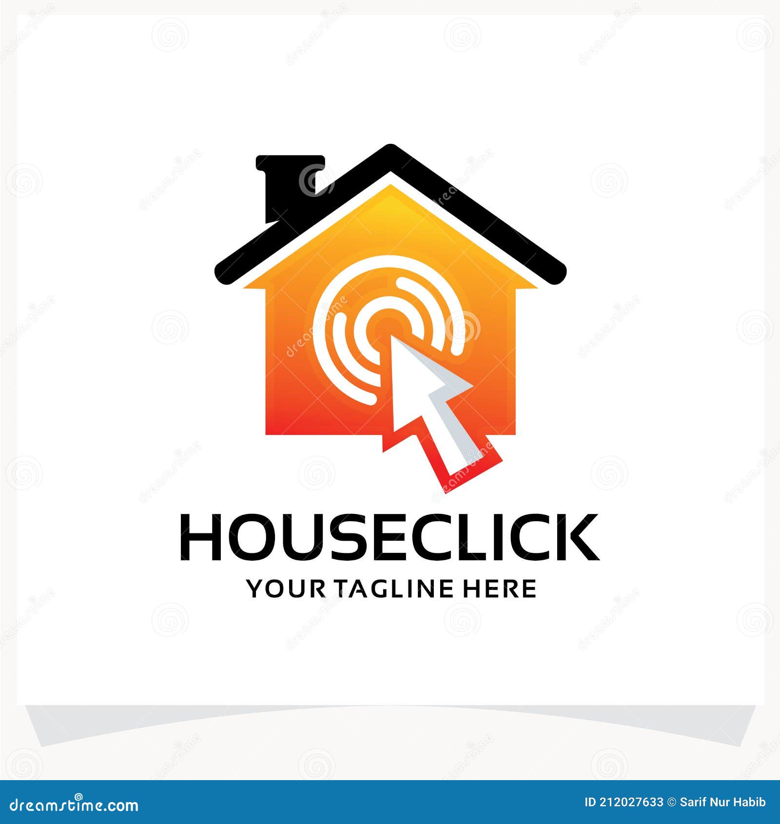 House Click Logo Design Template Inspiration Stock Vector ...