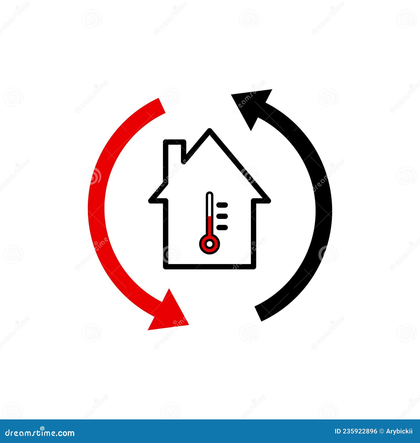 House Climate Control System Stock Vector - Illustration of cooling ...