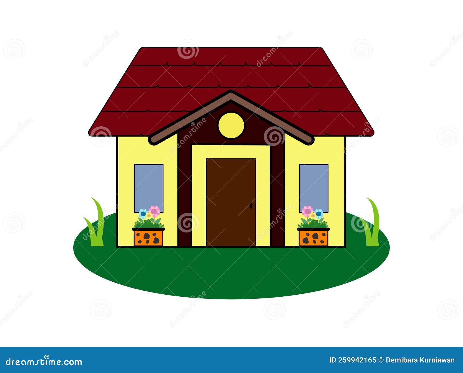 House Clipart. House Isolated Flat Vector Clipart | CartoonDealer.com ...