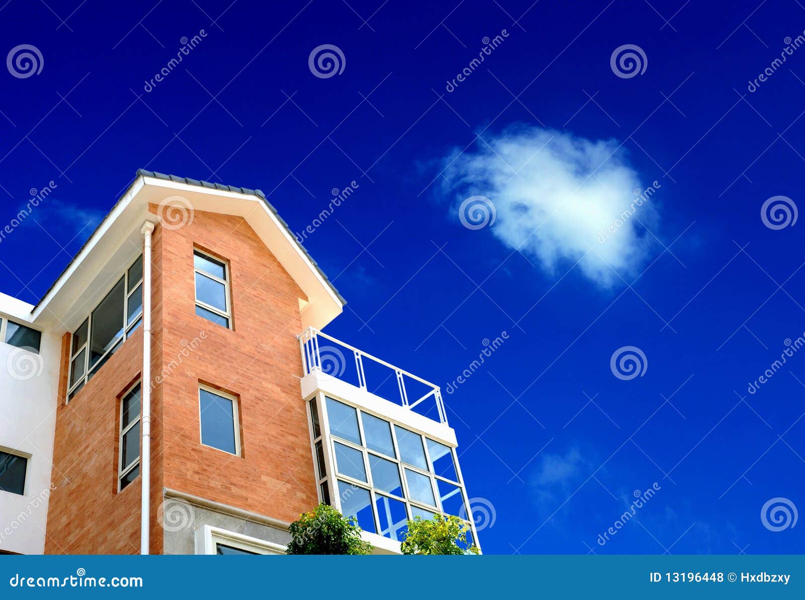 House and cloud stock photo. Image of comfortable, environment - 13196448