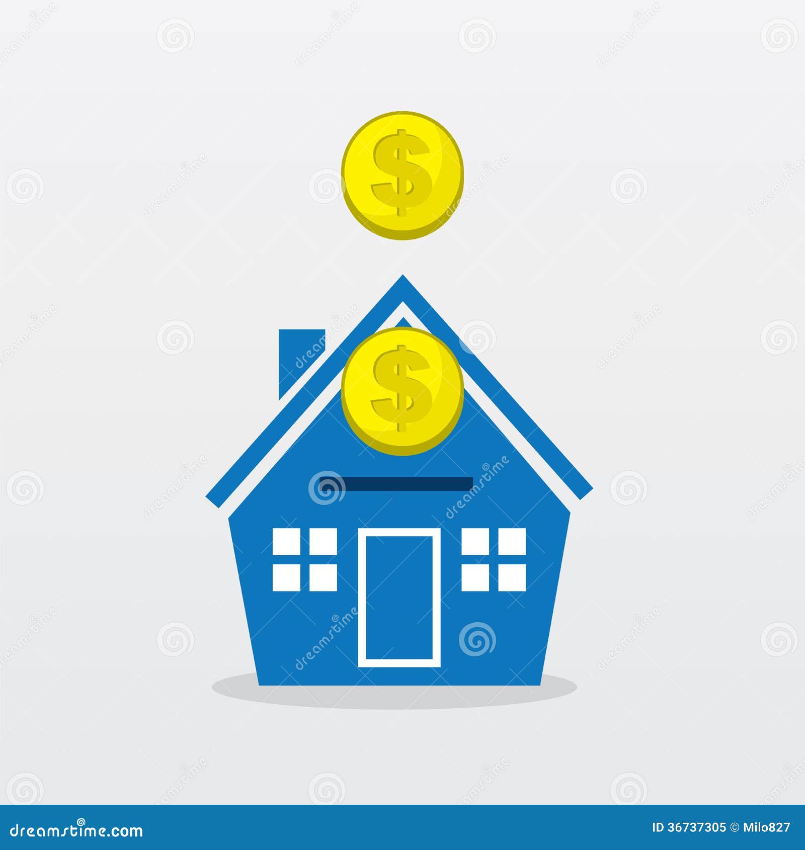 House Coins stock vector. Illustration of cash, vector - 36737305