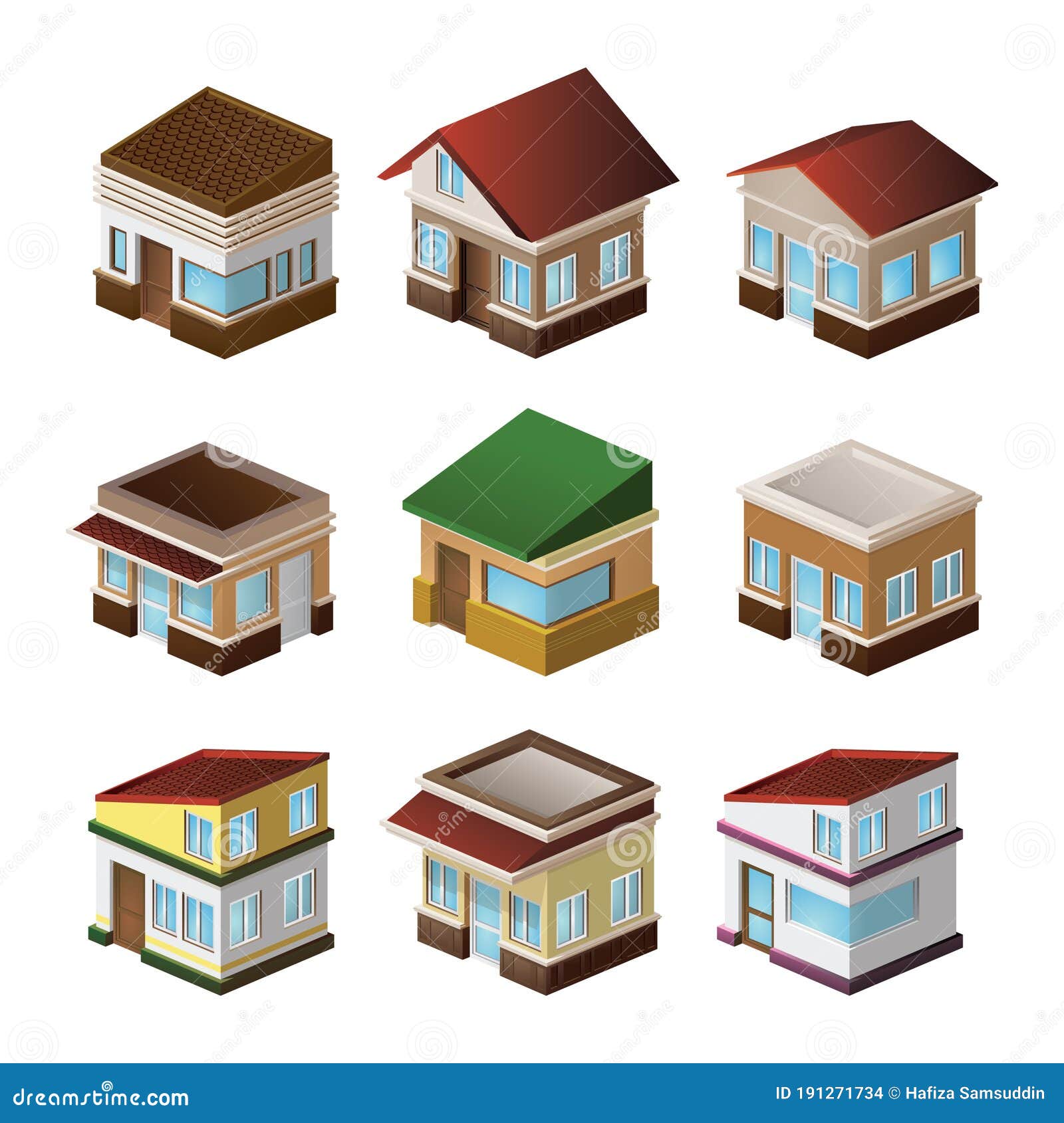 House Collection. Vector Illustration Decorative Design Stock Vector ...