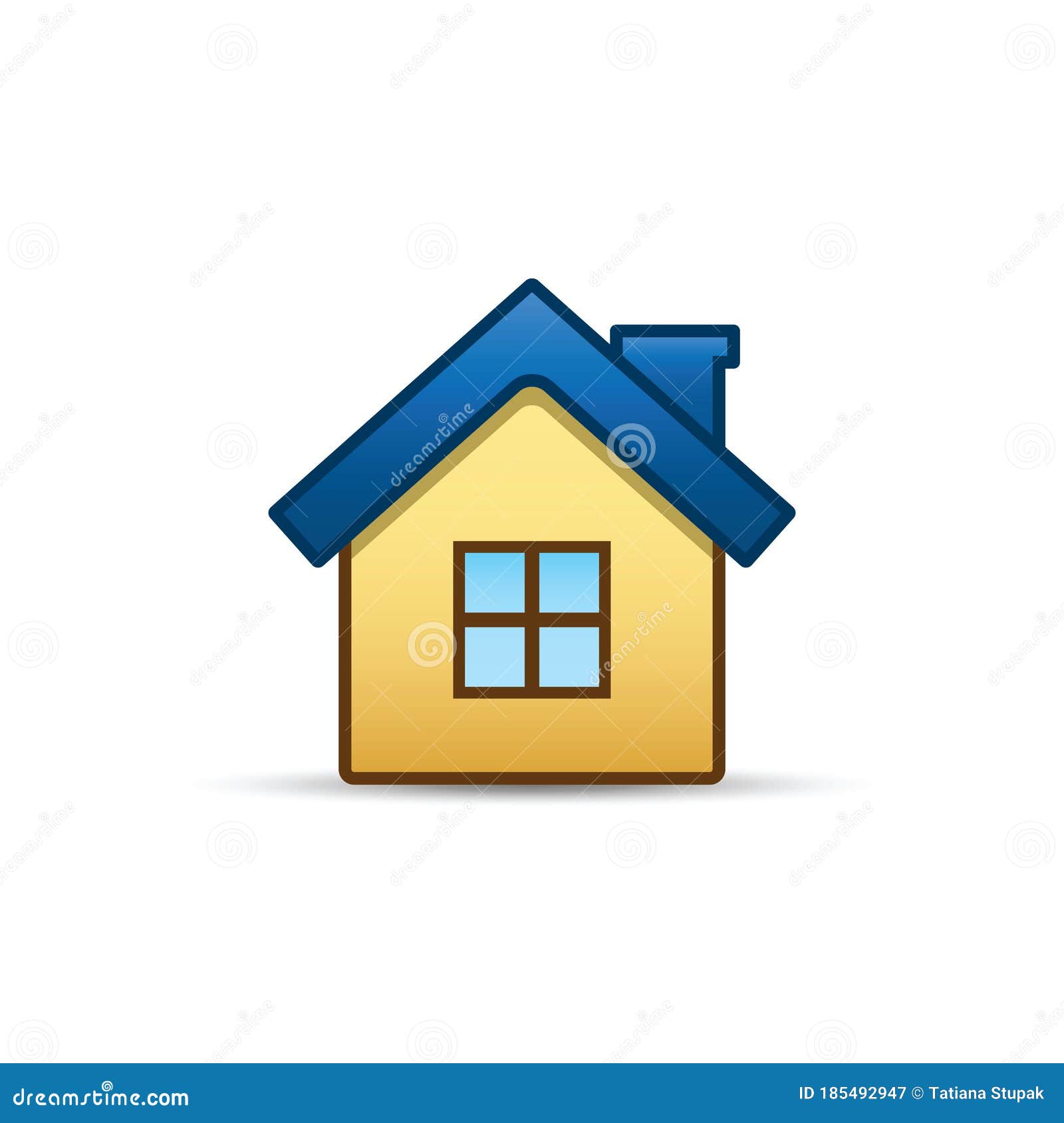 House Color Icon, Vector Isolated Illustration Stock Vector ...