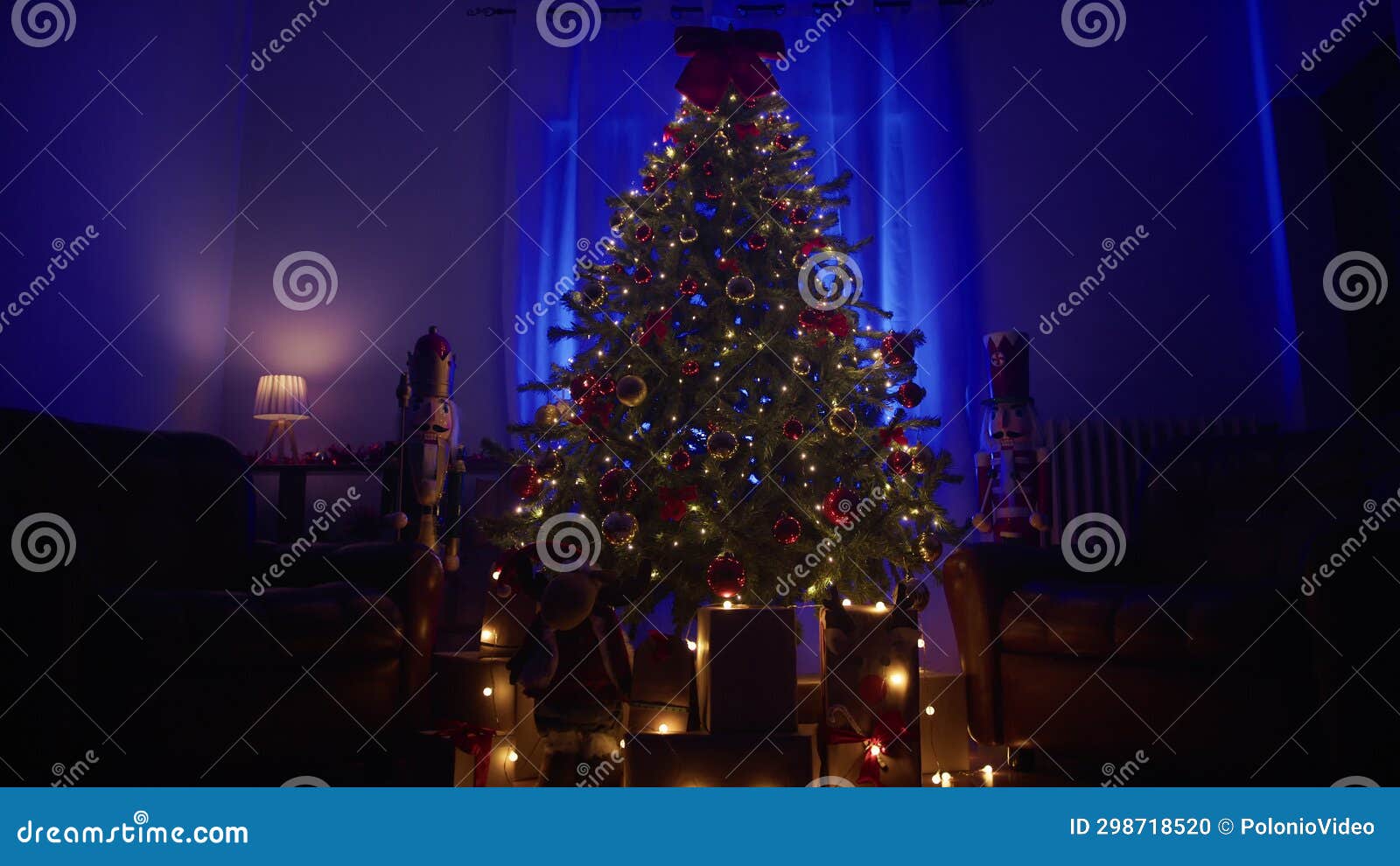 Tree during the Fireworks of Christmas Night Stock Footage - Video of ...