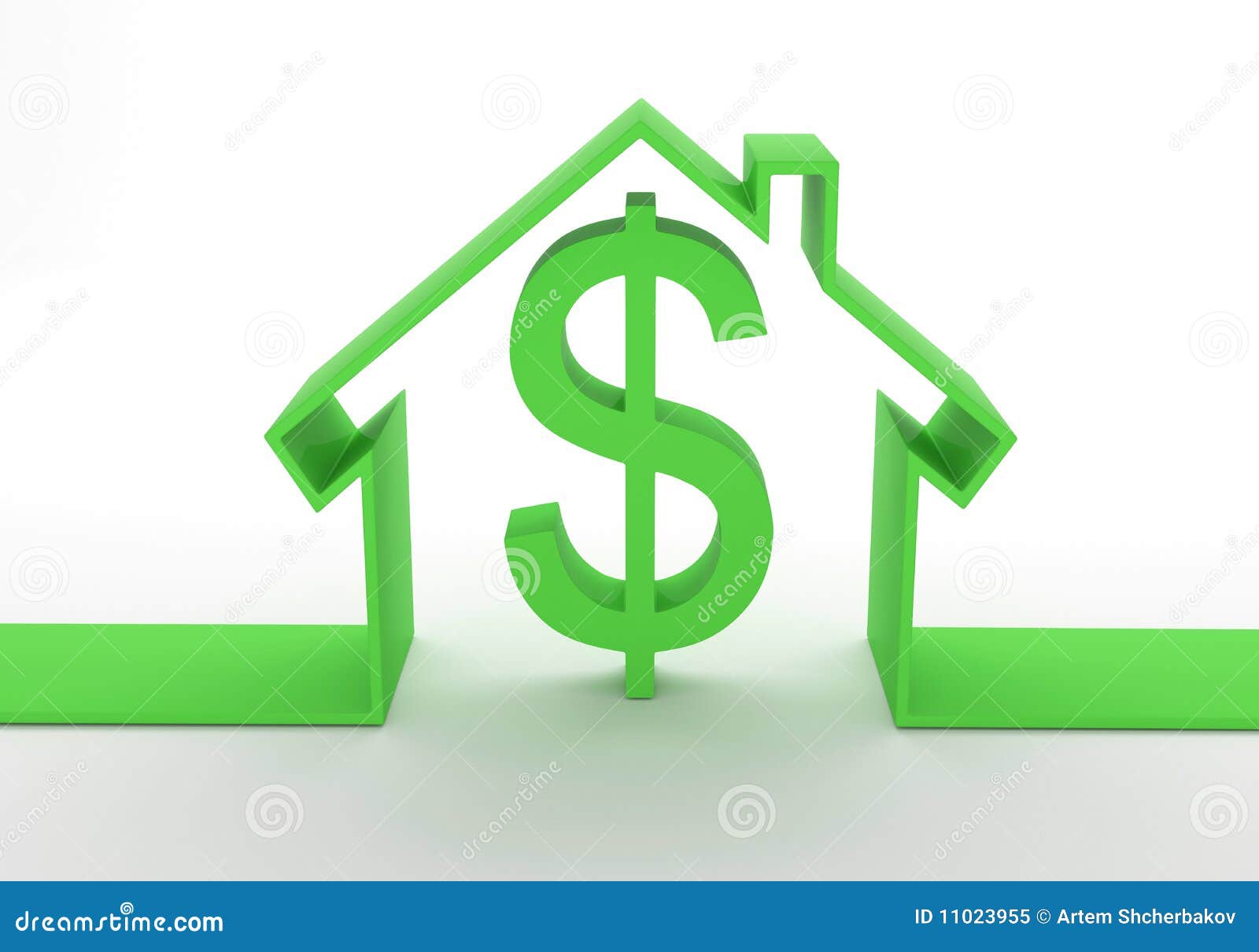 House Concept with Dollar Sign Stock Illustration - Illustration of ...