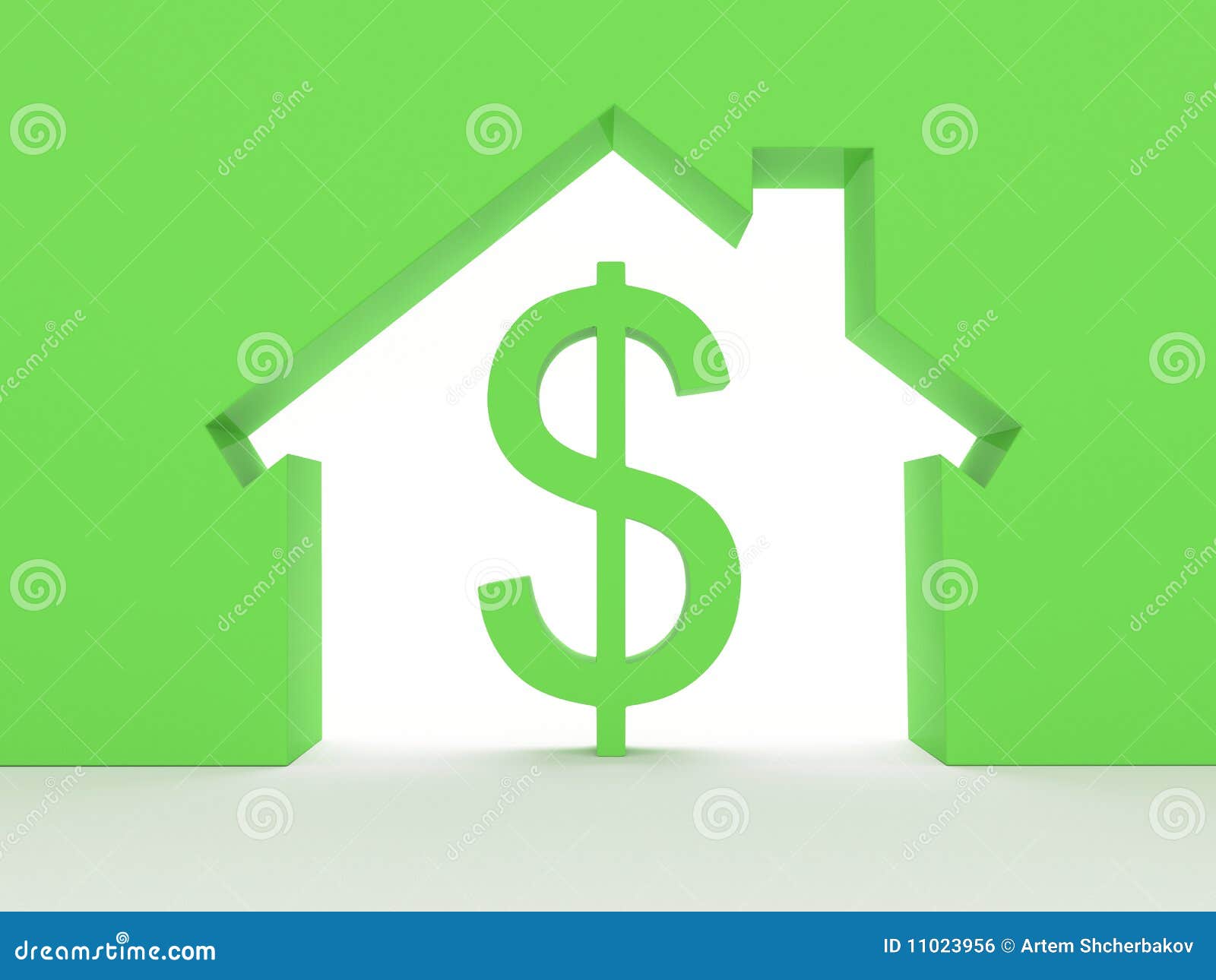 House Concept with Dollar Sign Stock Illustration - Illustration of ...