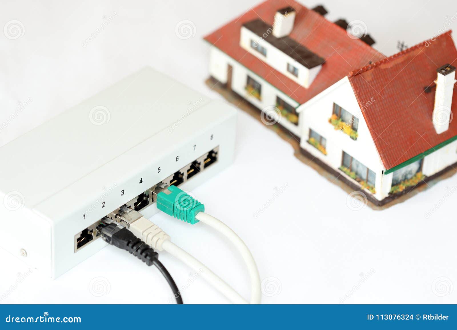 House Connection with Connection Box Stock Photo - Image of house ...