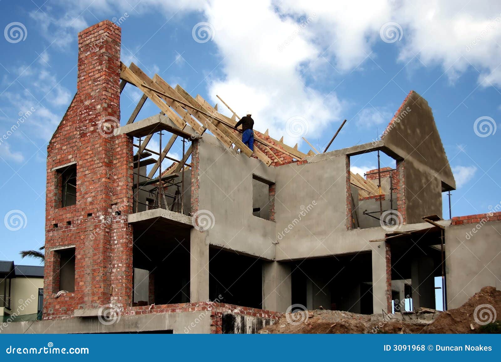House Construction stock photo. Image of plaster, house - 3091968