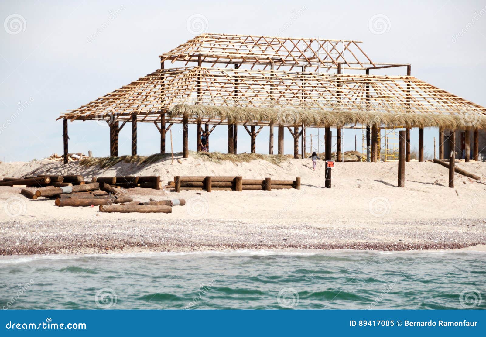 House in Construction at the Beach Stock Image - Image of photograph ...