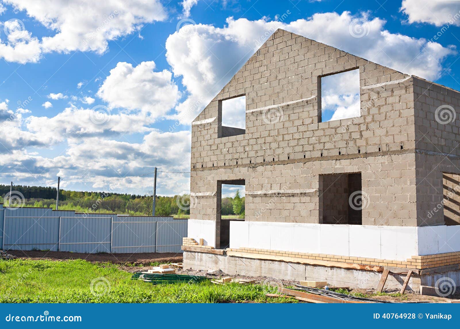 House Construction from Blocks and Bricks Stock Photo - Image of brick ...