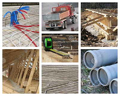 House Construction Collage stock photo. Image of lumber - 23432864
