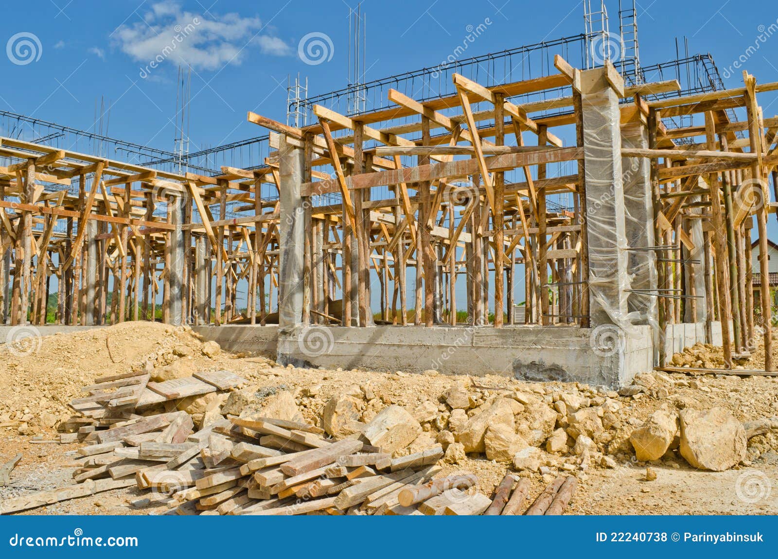House Construction in Development Stock Photo - Image of build, site ...