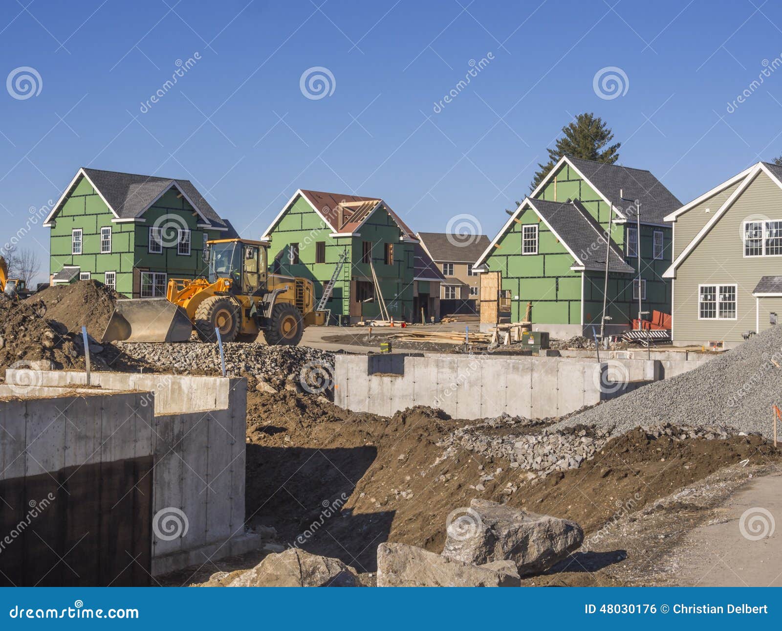 House Construction Development Complex Stock Photo - Image of board ...