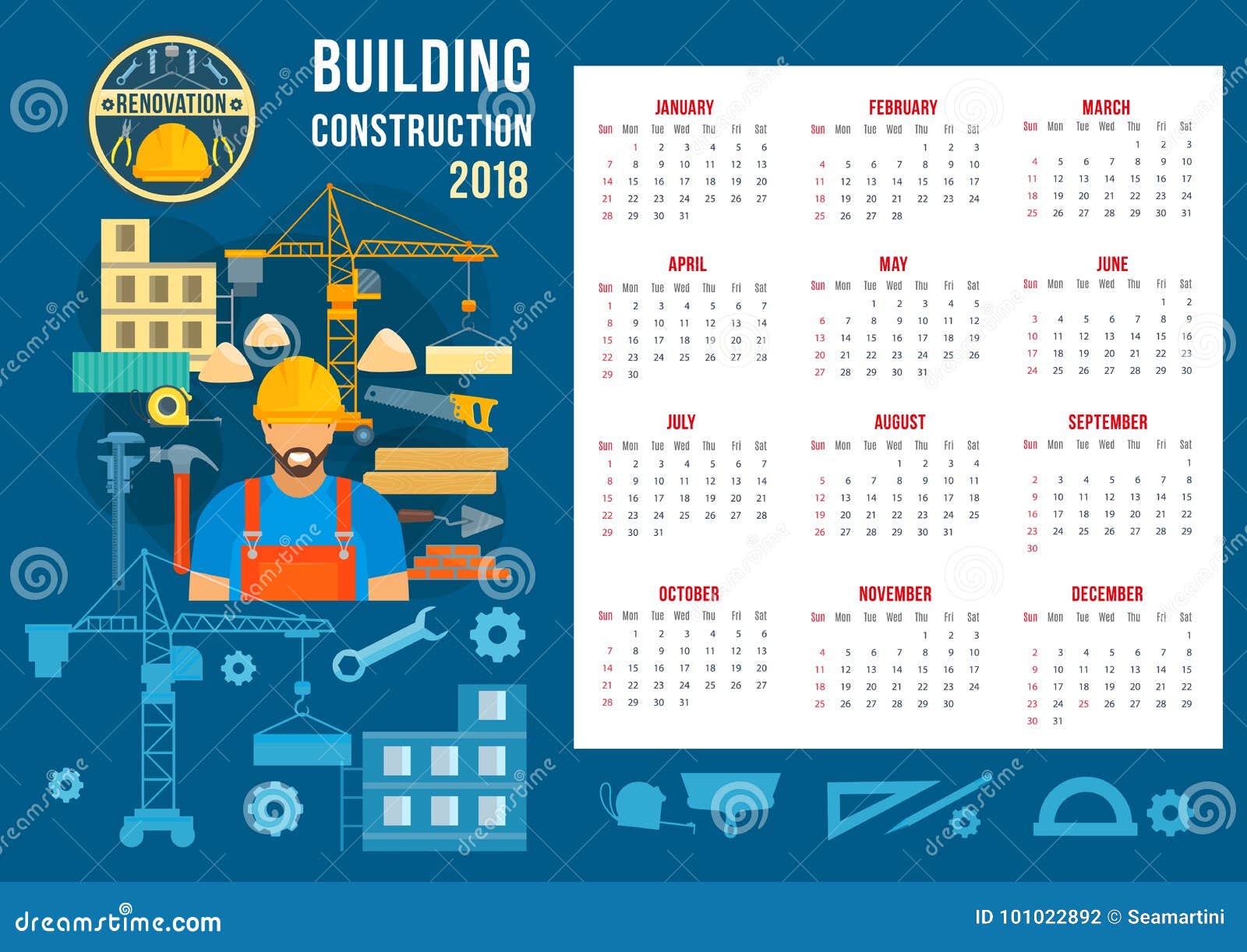 Vector Poster for Home Building Construction Stock Vector ...