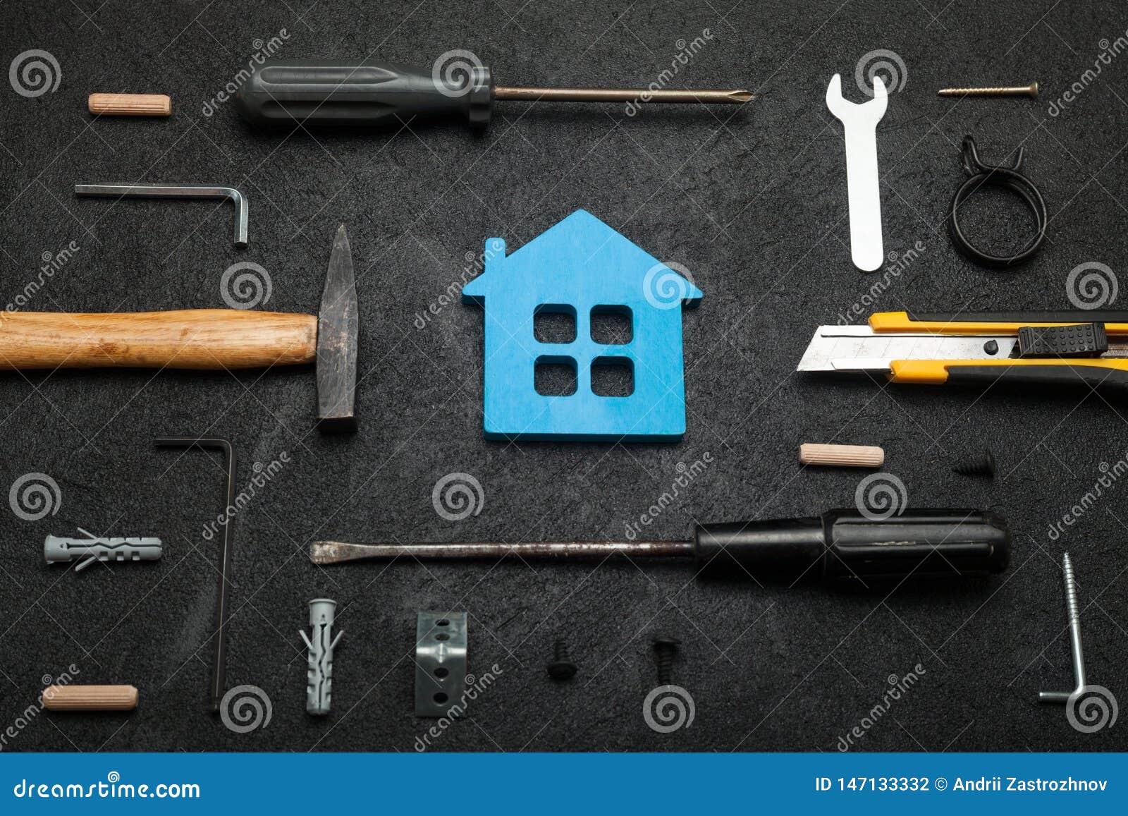 House Construction, Home Tools Concept Stock Photo - Image of money ...