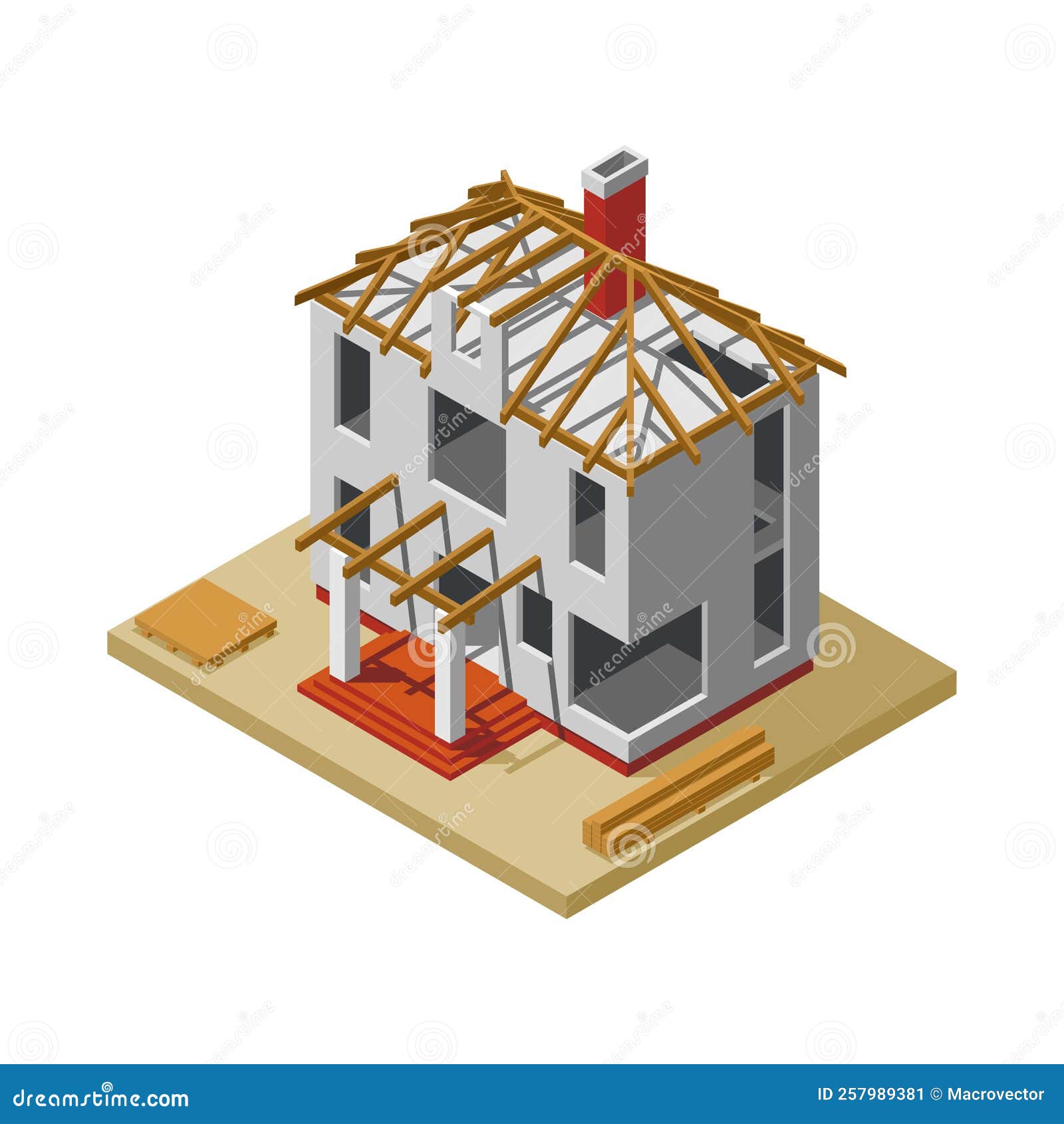 House Construction Icon stock vector. Illustration of estate - 257989381