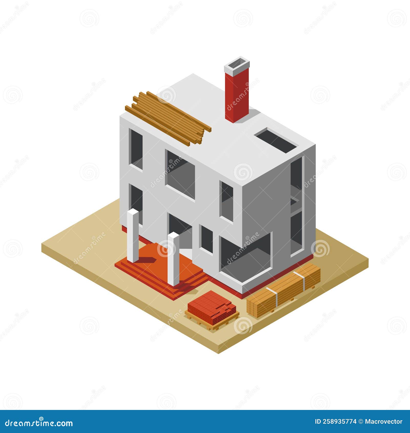 House Construction Icon stock vector. Illustration of transportation ...