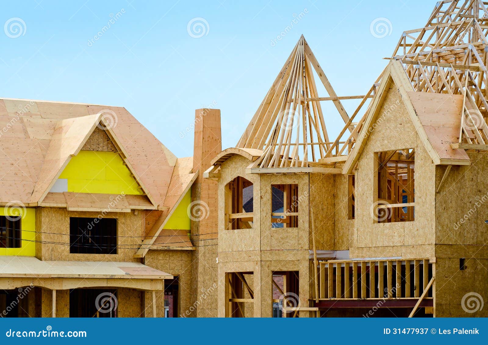 House construction stock image. Image of unfinished, blue - 31477937