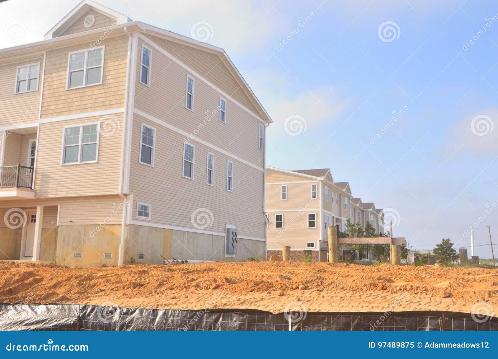 Residential House Under Construction Stock Image - Image of ...