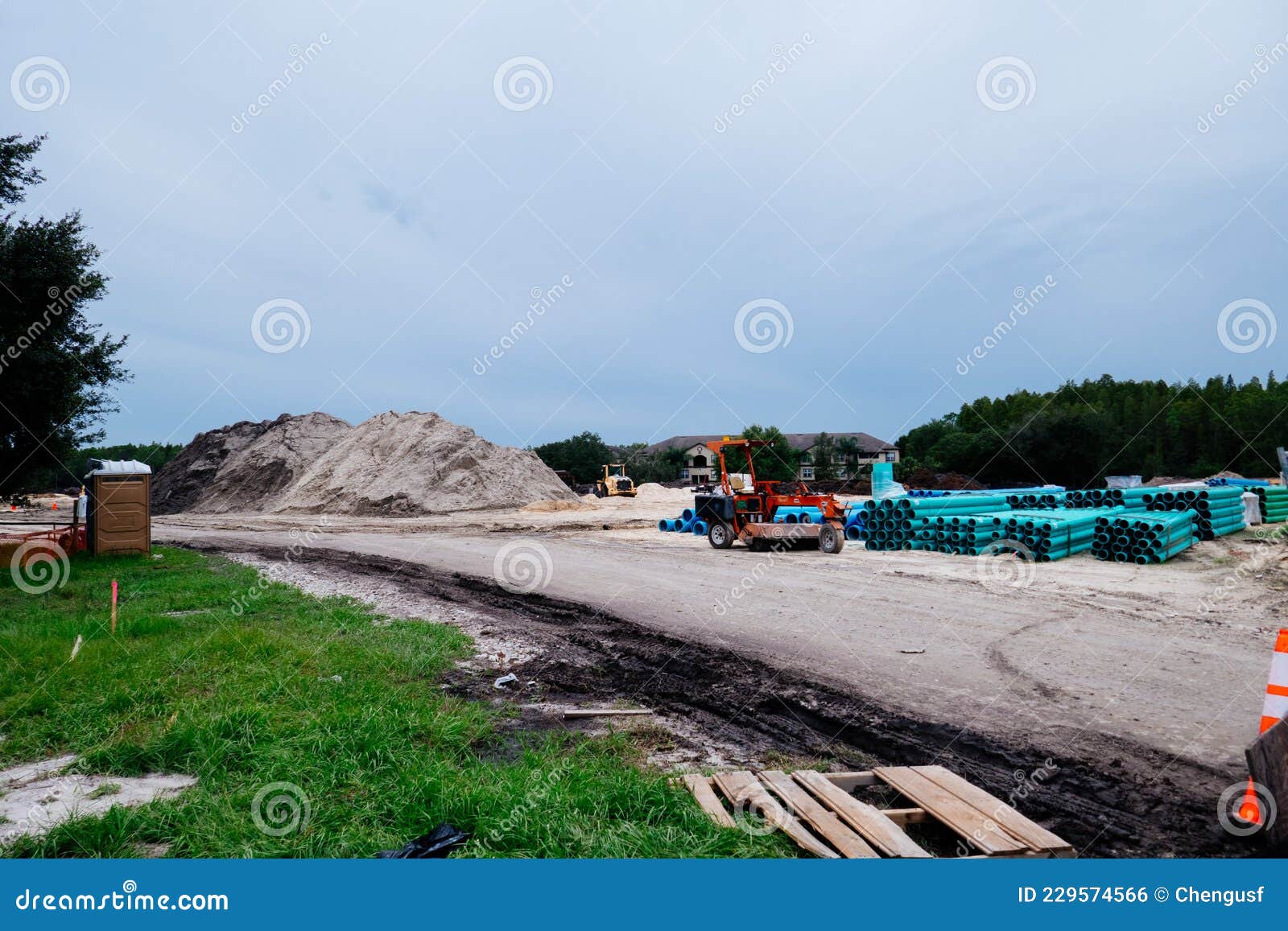 A house construction site stock photo. Image of construct - 229574566