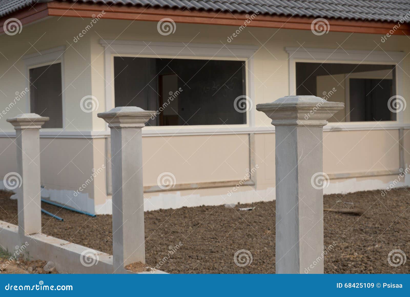 House during construction stock image. Image of indoor - 68425109