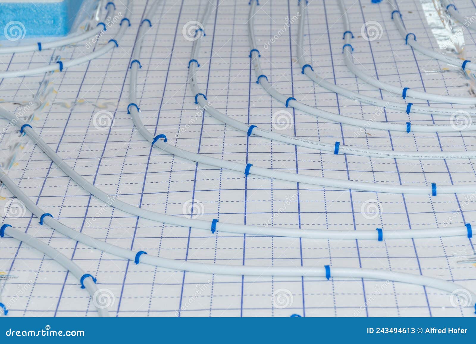 Heating Coil of Underfloor Heating - House Construction Stock Image ...