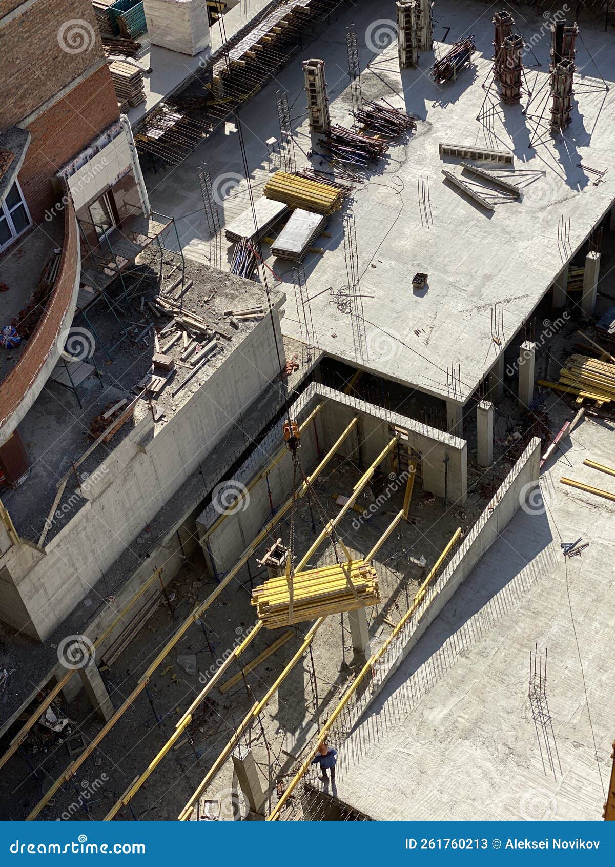 House Construction View from the 10th Floor Construction Crane ...