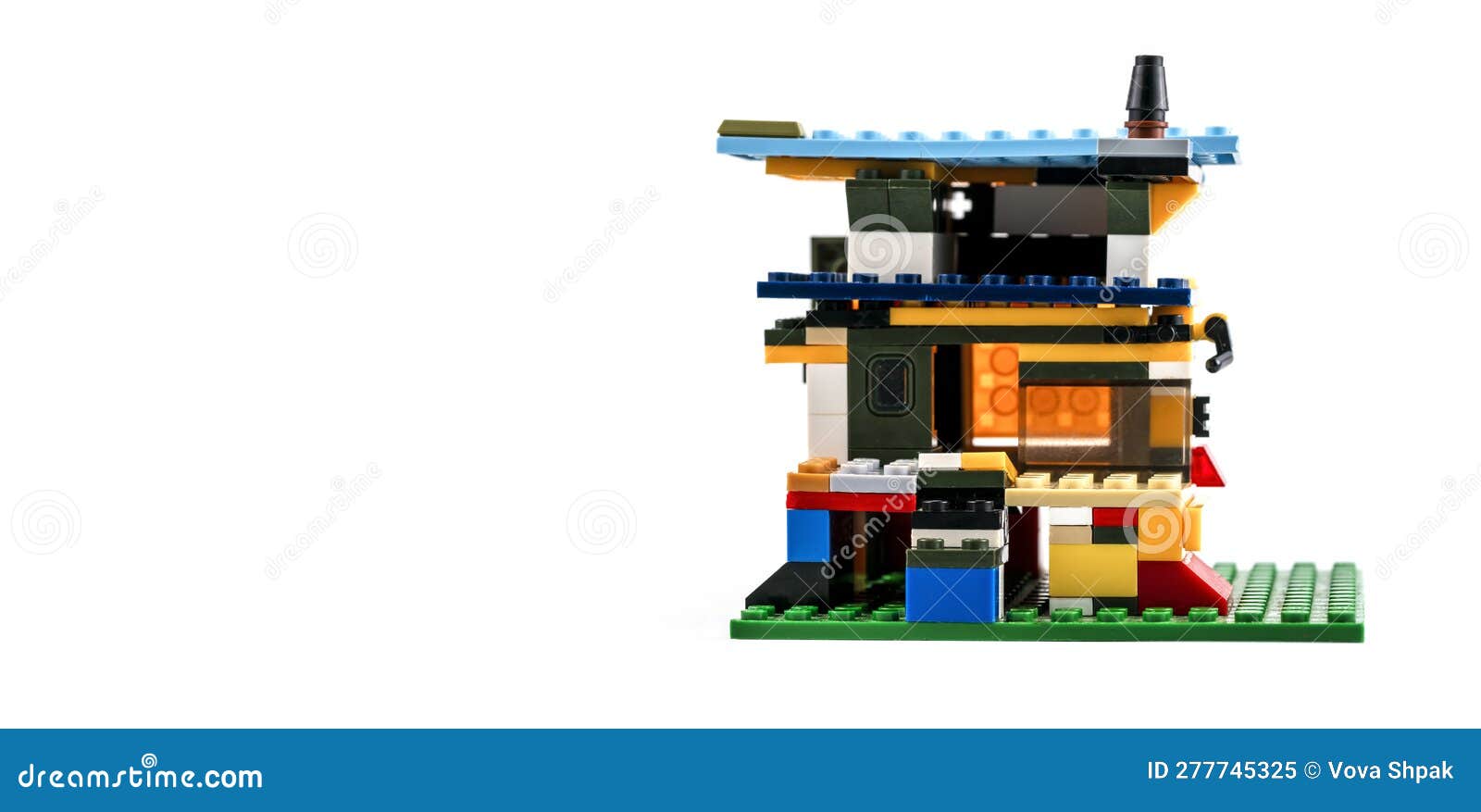 House with Constructor on White Background Stock Image - Image of house ...