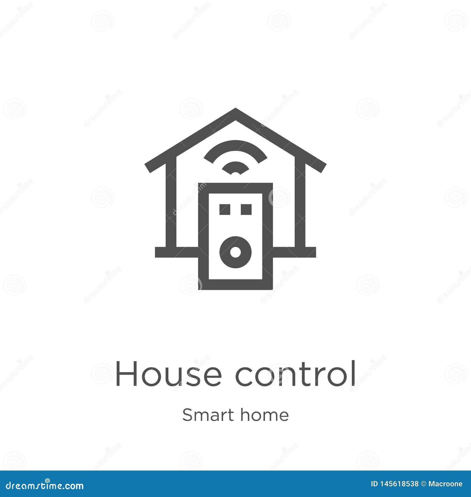 House Control Icon Vector from Smart Home Collection. Thin Line House ...