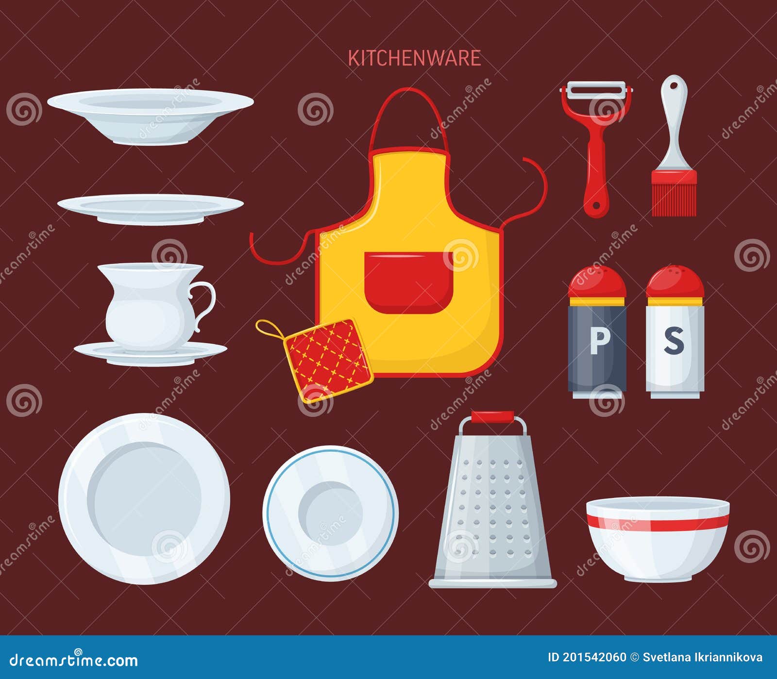 House Cookware Utensils for Cooking, Metallic and Ceramic Kitchen ...