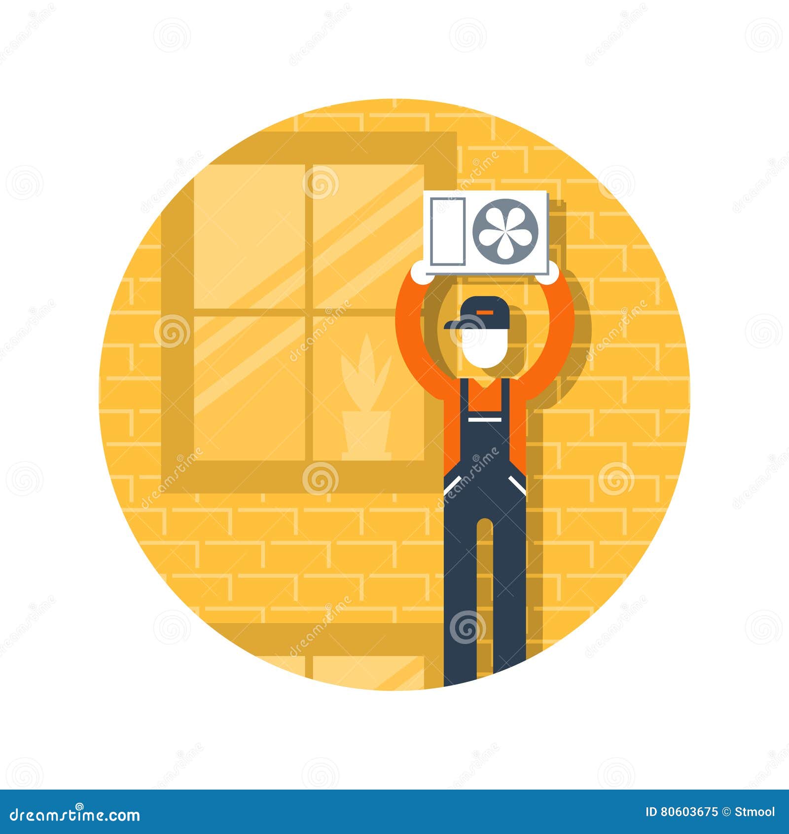 House cooling system stock vector. Illustration of dismantle - 80603675