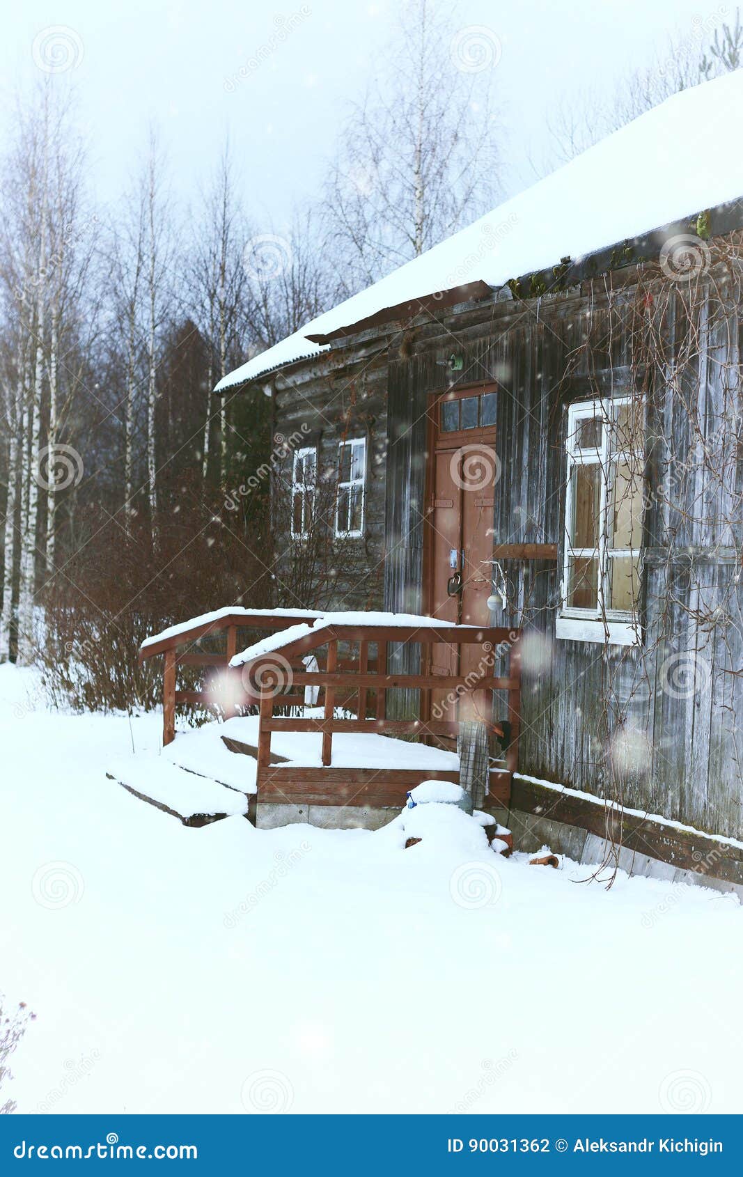 House in Country Rural Winter Stock Photo - Image of home, mountain ...