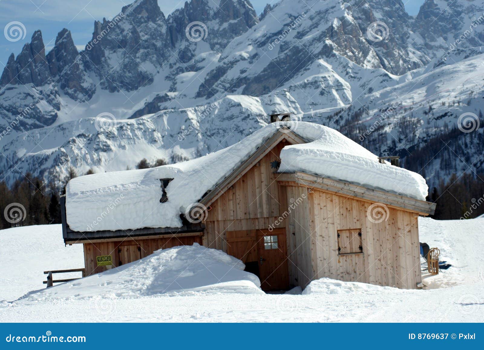 House covered in snow stock image. Image of house, outside - 8769637