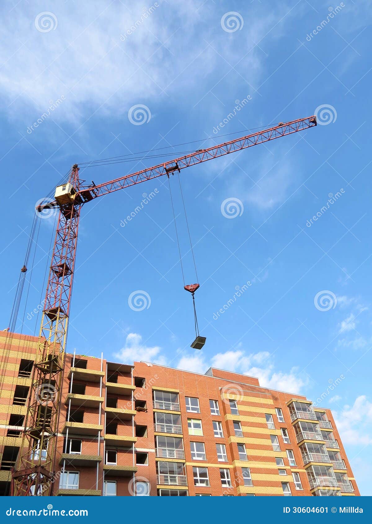 House and crane stock image. Image of construction, metallic - 30604601