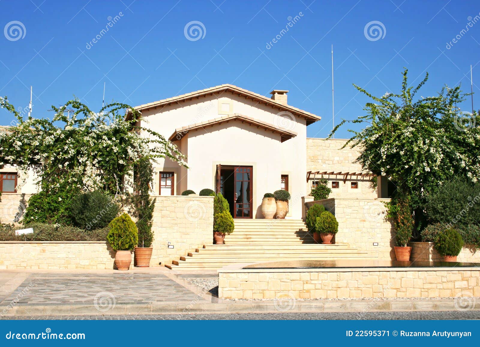 House in Cyprus stock image. Image of flower, flora, beautiful - 22595371