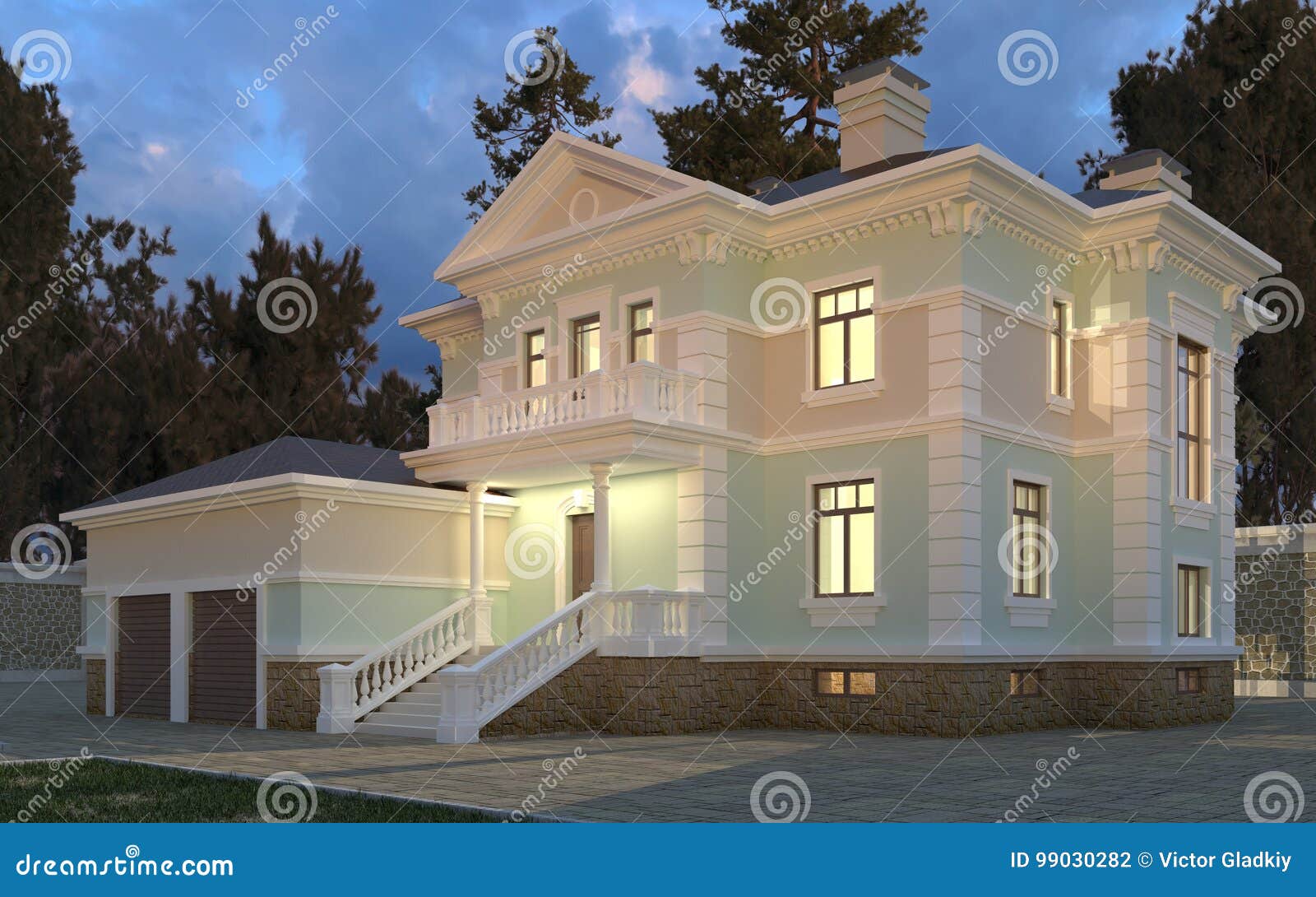 House 3d Illustration. stock illustration. Illustration of house - 99030282