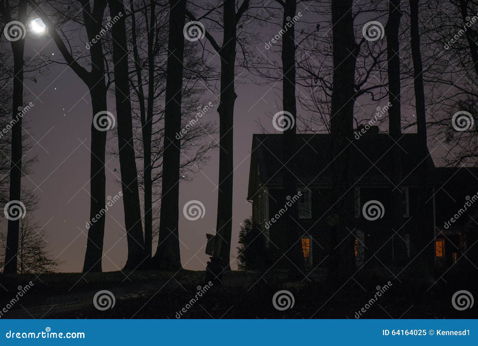 House at dawn stock image. Image of smoke, skyline, dawn - 64164025