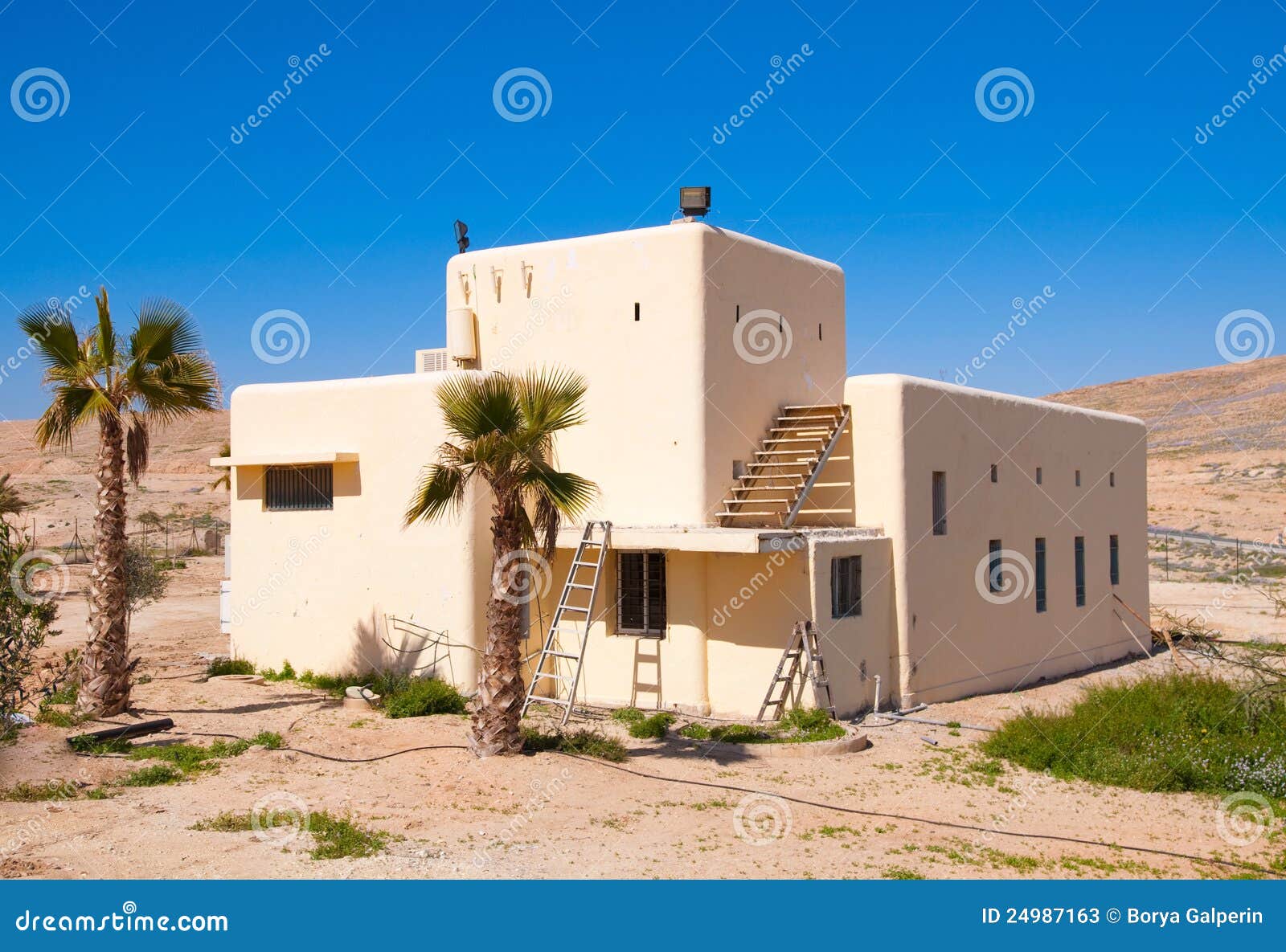 House in desert stock image. Image of design, exterior - 24987163