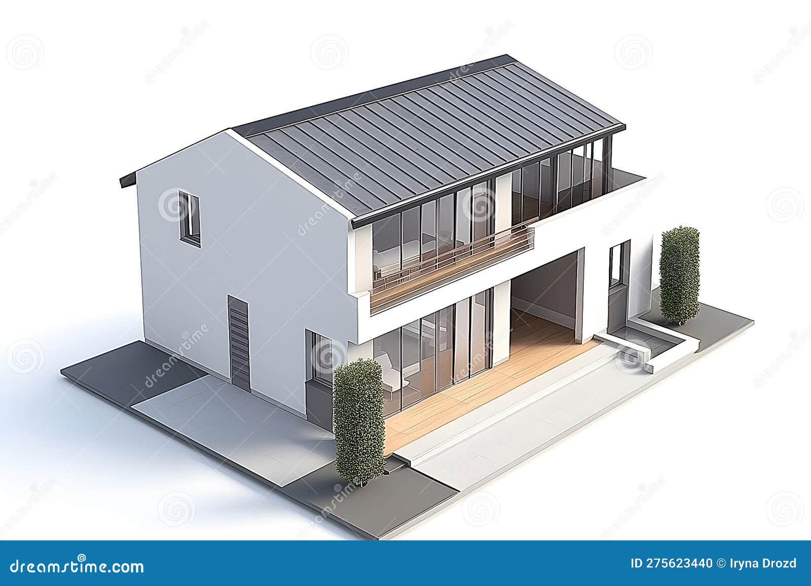 House, Design, Drawing, Architectural Plan 3D, Generative AI Stock ...