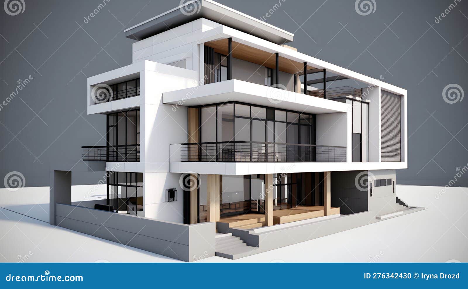 House, Design, Drawing, Architectural Plan 3D, Generative AI Stock ...