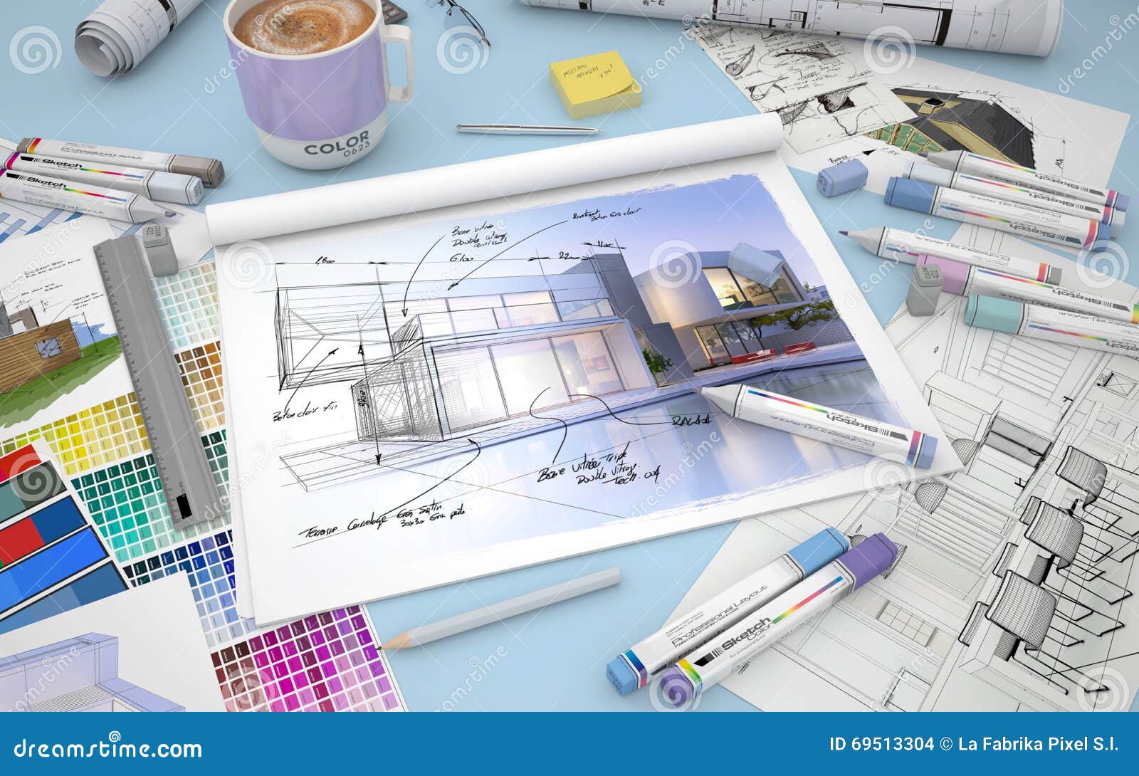 House design modifications stock illustration. Illustration of chart ...