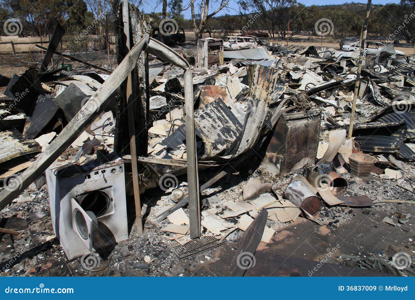 House Destroyed By Fire. Royalty-Free Stock Photography | CartoonDealer ...
