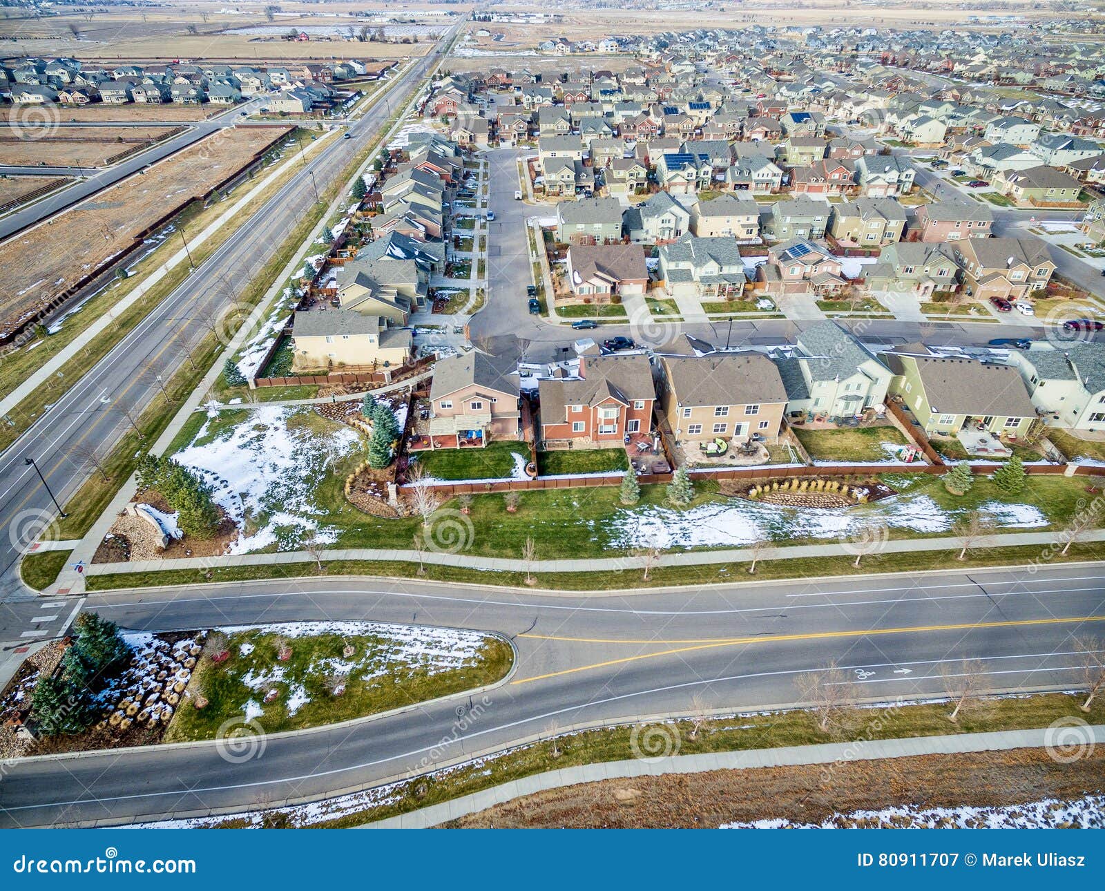 House Development Aerial View Stock Image - Image of northern ...