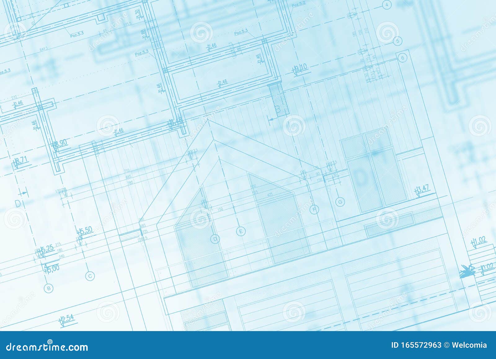 House Development Blueprint Stock Image - Image of project, system ...