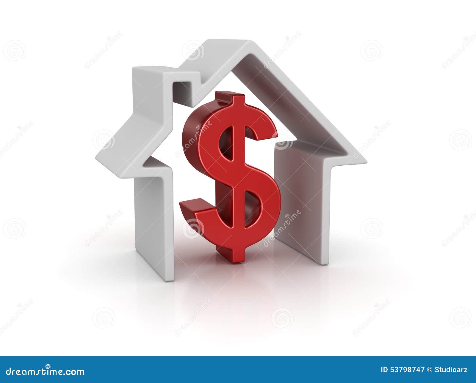 House and dollar sign stock illustration. Illustration of success ...