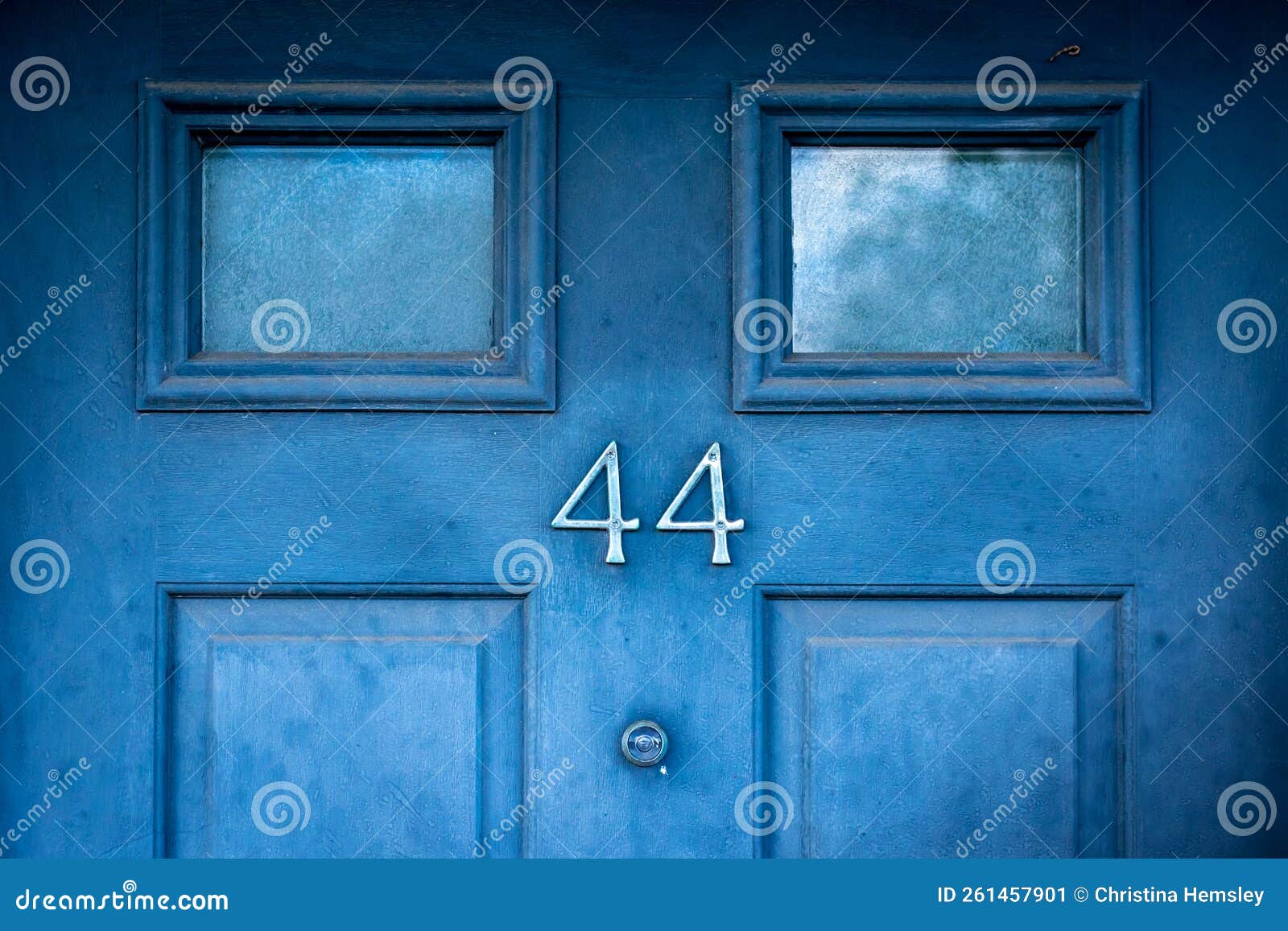 House door number 44 stock image. Image of object, digits - 261457901