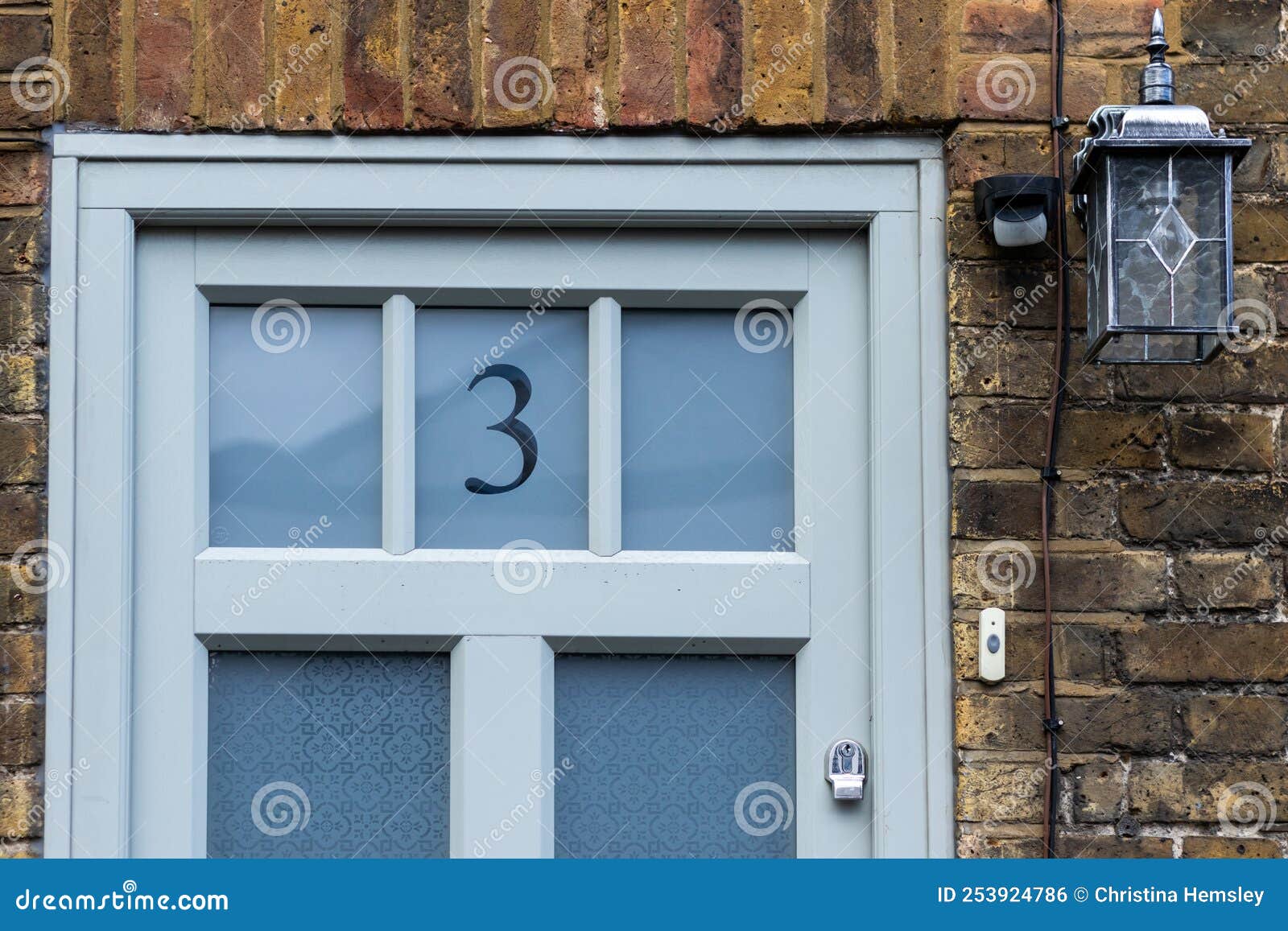 House door number 3 editorial photo. Image of close - 253924786