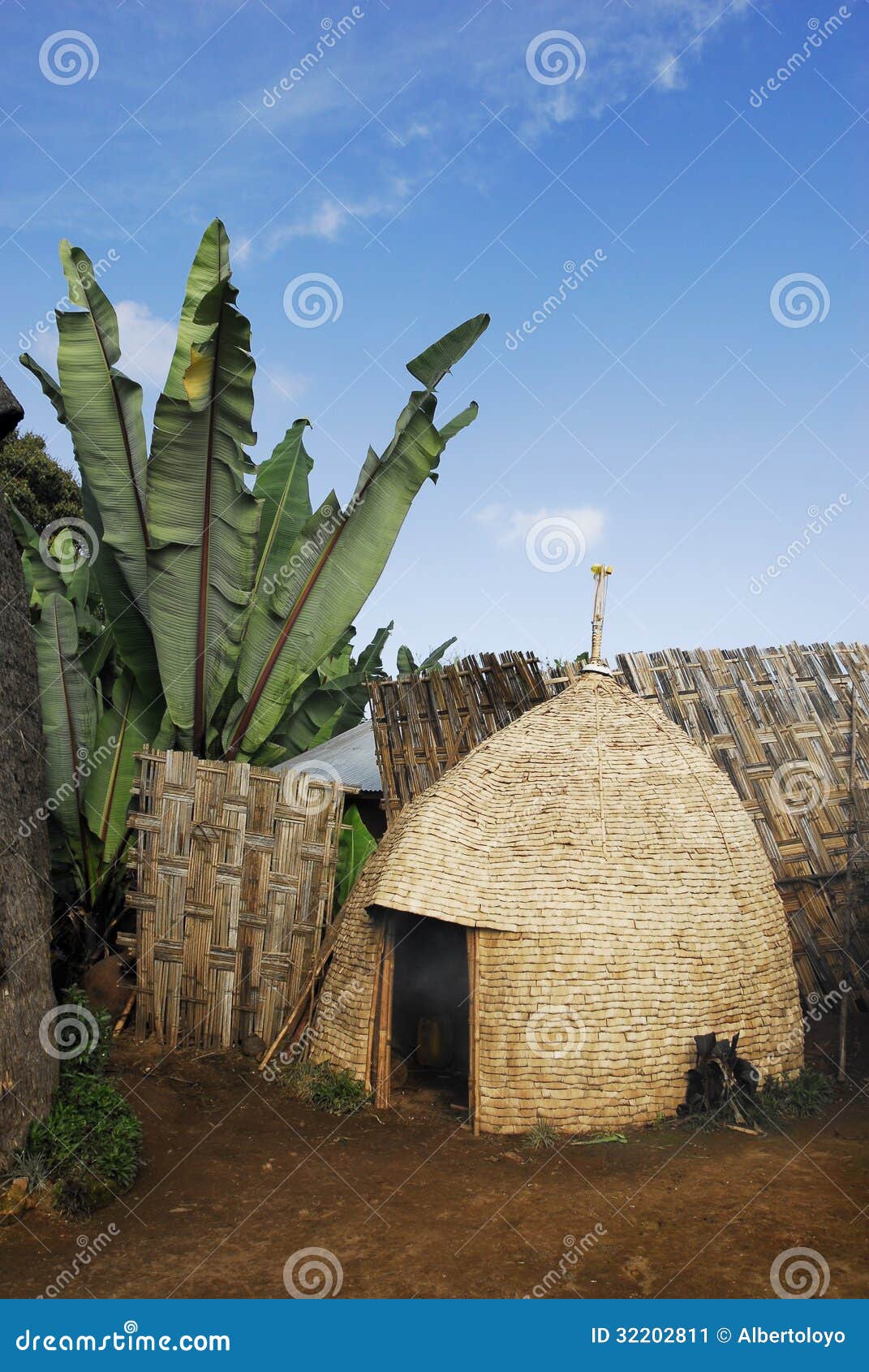 House of the Dorze People, Ethiopia Stock Image - Image of dorze ...