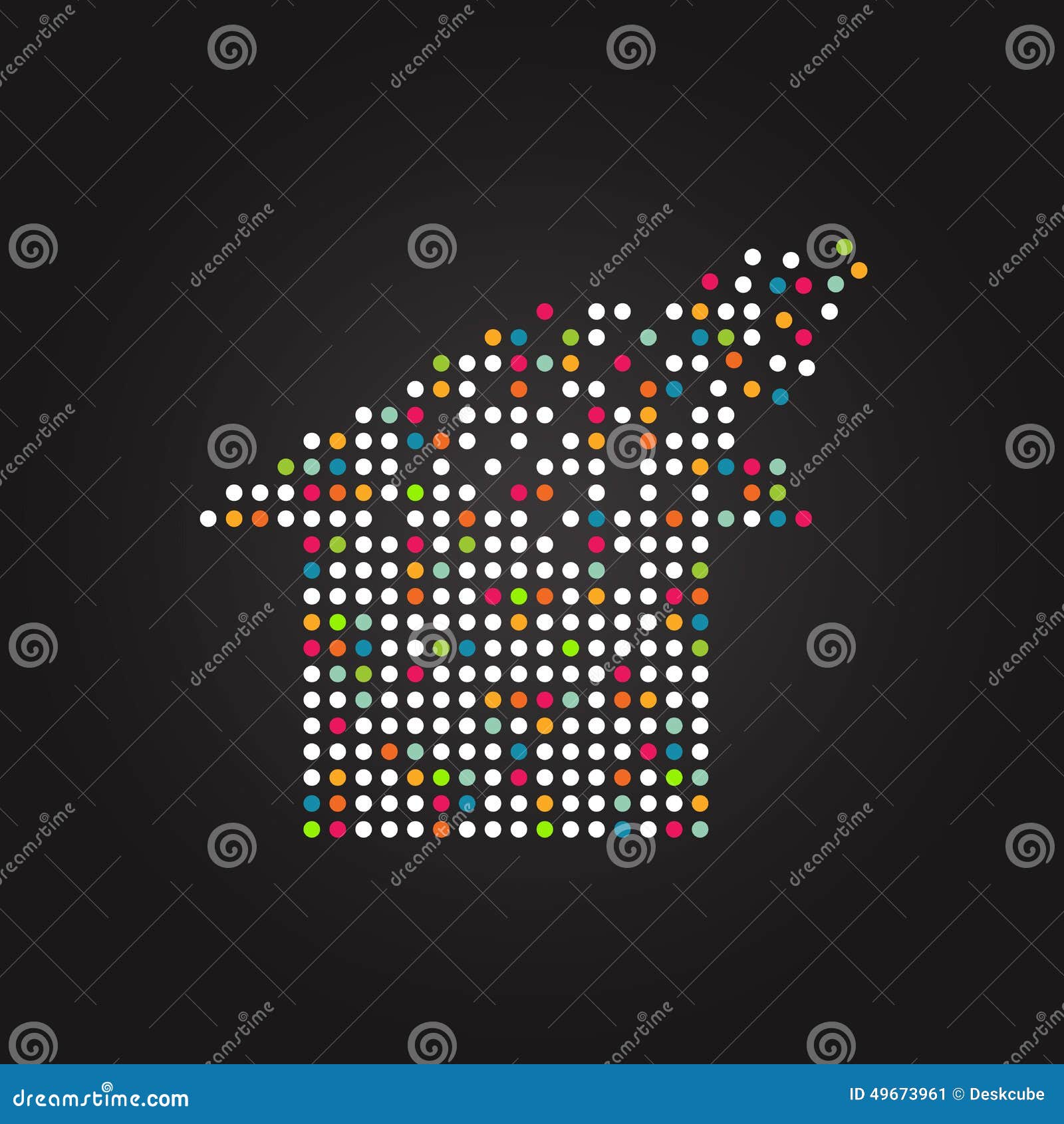 House in dots assembling stock vector. Illustration of card - 49673961